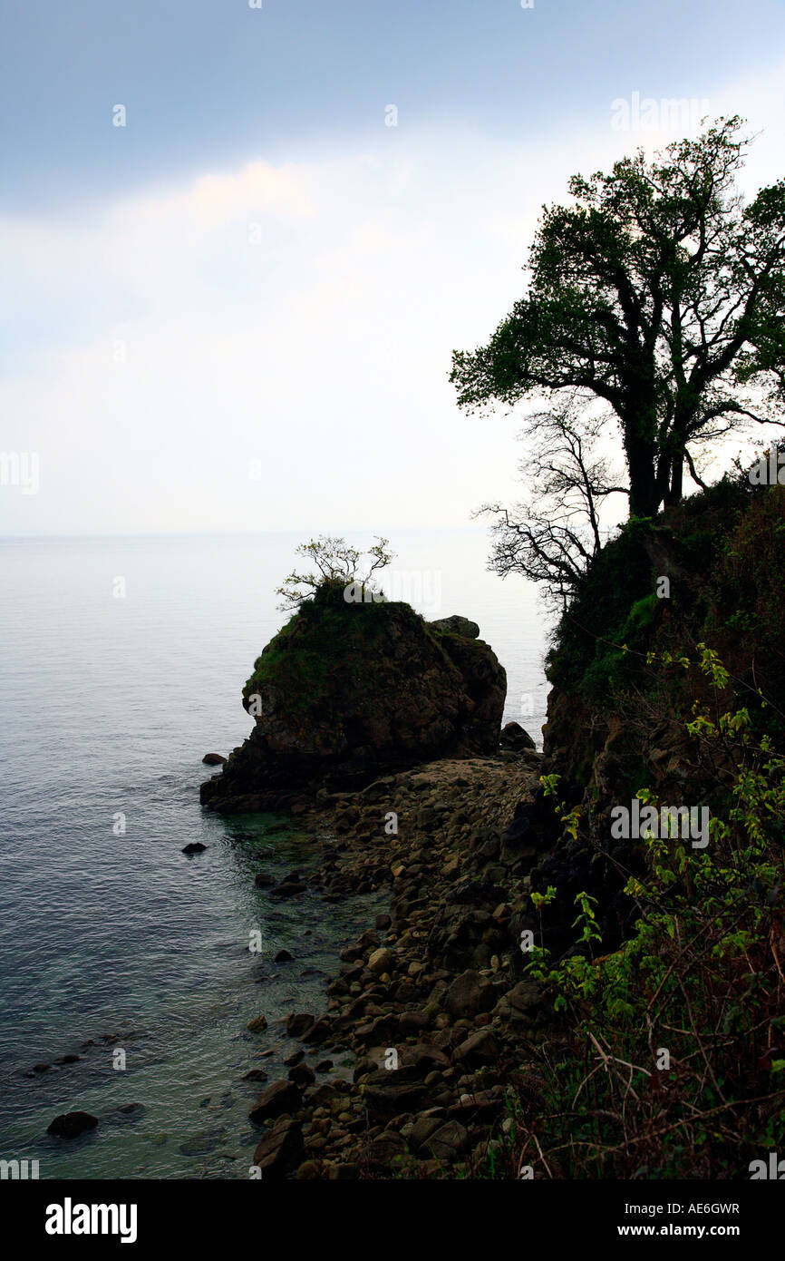 The coast between Cap Coz and Beg Meil, brittany, France Stock Photo ...