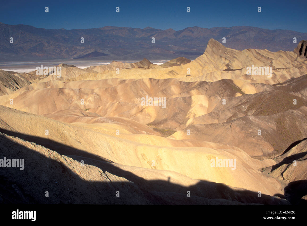 Eroded hills in the Black Mountains Zabriskie Point Amargosa Range ...