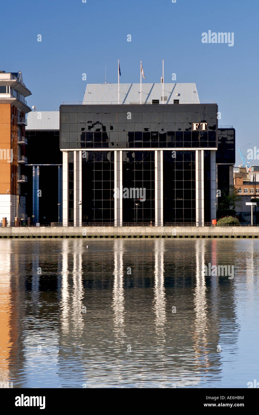 The Financial Times building on the south bank of the Thames River in ...