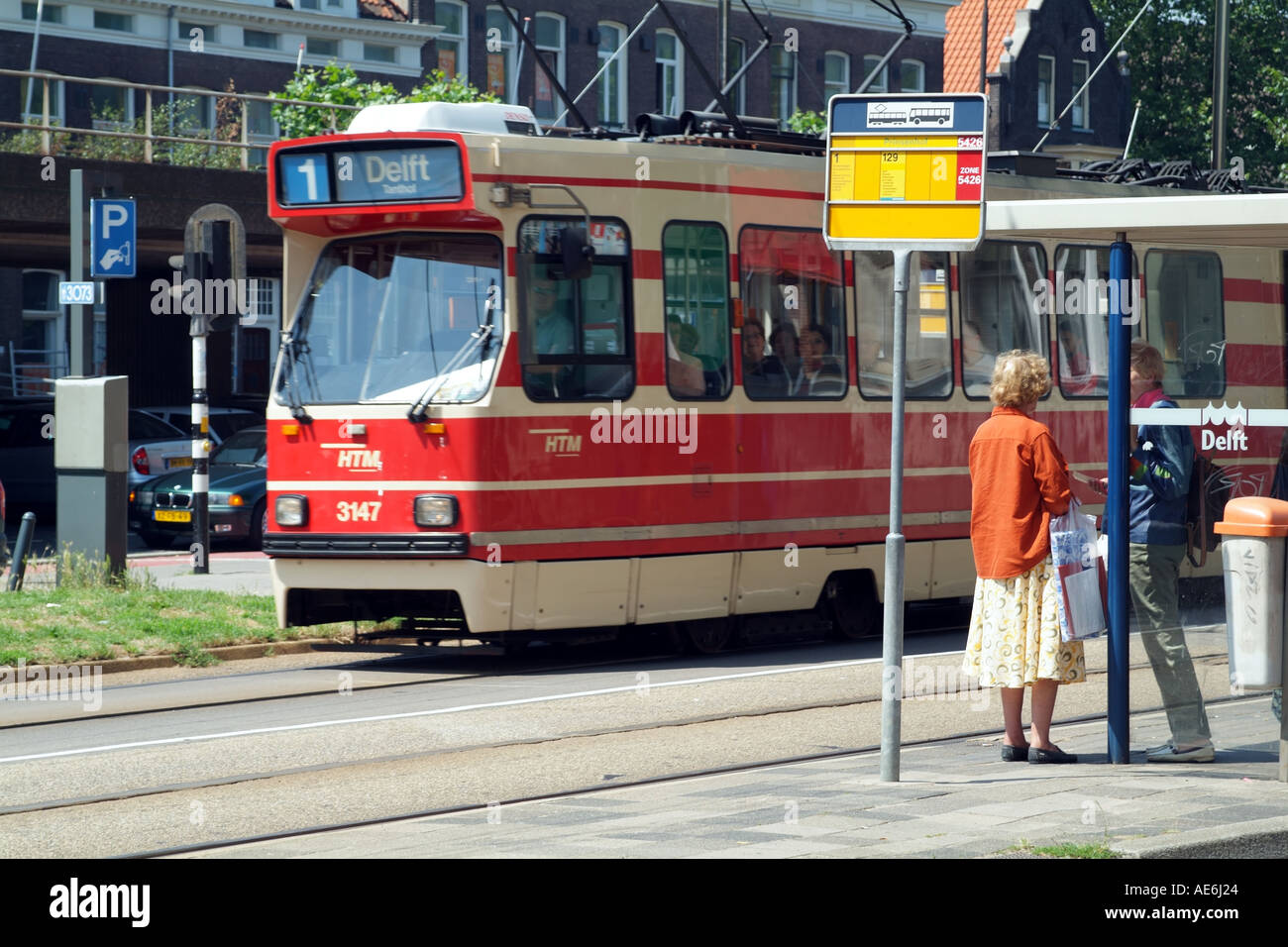 HTM tram Delft The Netherlands Europe EU Stock Photo - Alamy