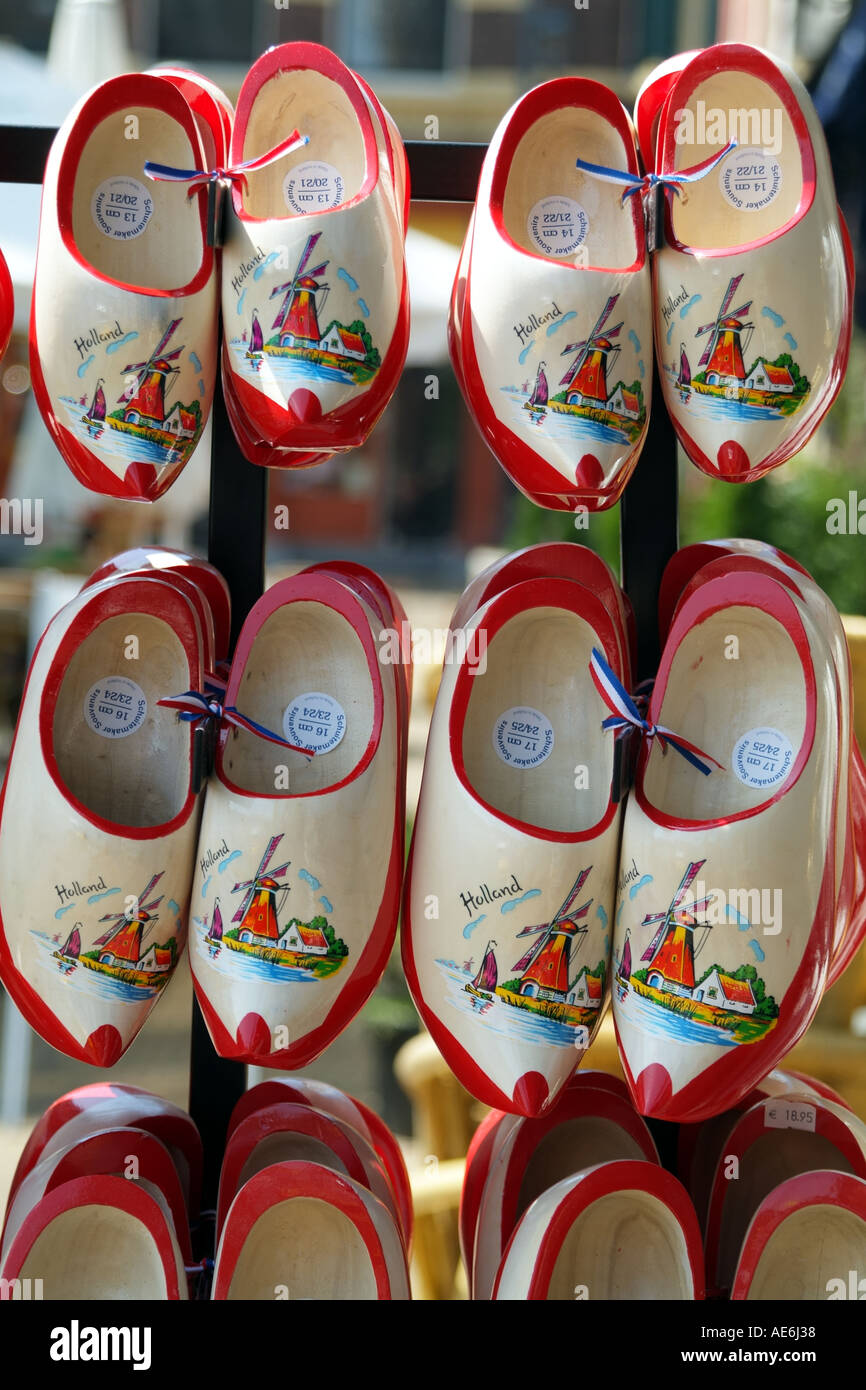 wooden decorated clogs on sale in Delft The Netherlands Europe EU Stock ...