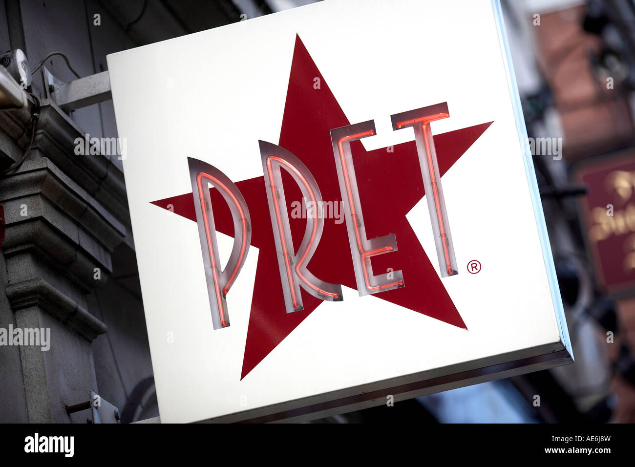 A Pret A Manger sign in central London United Kingdom Stock Photo - Alamy