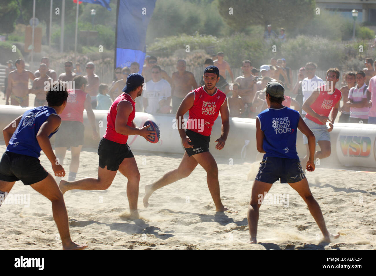 beach rugby players Stock Photo - Alamy