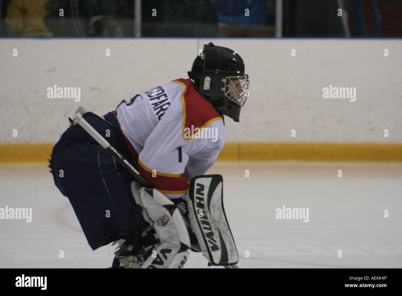 Goalie ready for action Stock Photo - Alamy