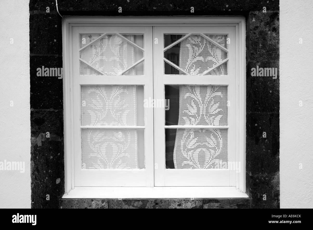 Typical window. Azores islands, Portugal Stock Photo - Alamy