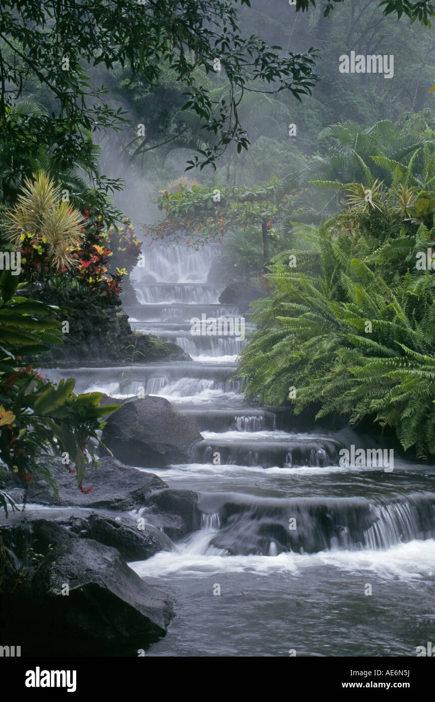 A tumbling hot stream flows from the bowels of Arenal Volcano into a ...