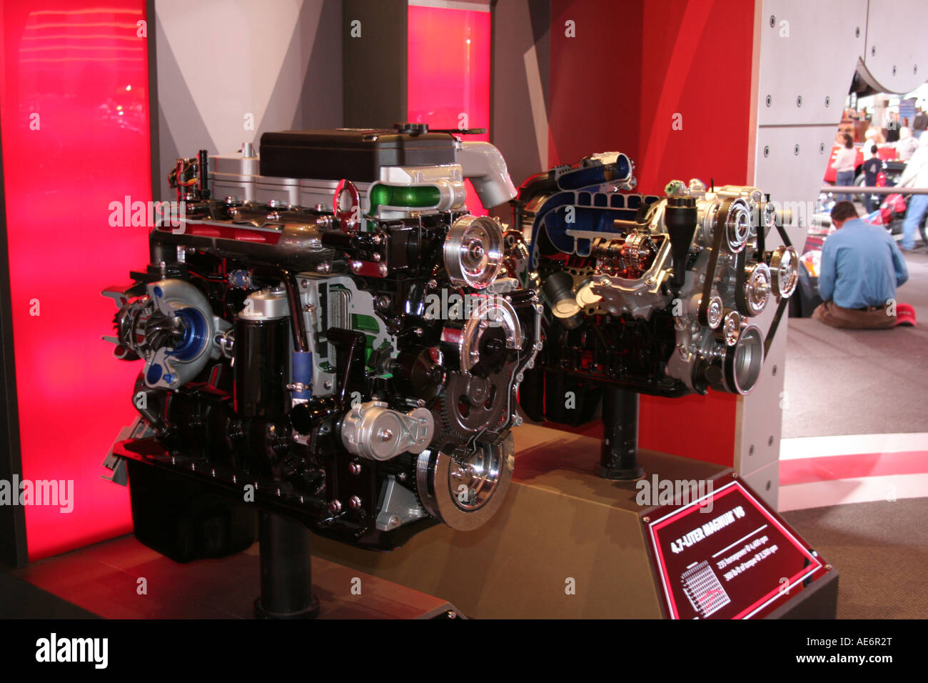 Engines on display at the 2007 North American International Auto Show ...