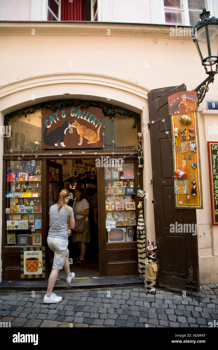 Cats Gallery, Old Town, Prague Stock Photo - Alamy