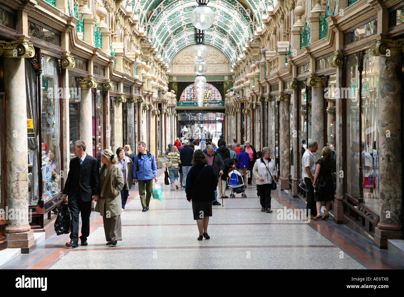 Interior of the County Shopping Arcade Leeds Yorkshire England Stock ...