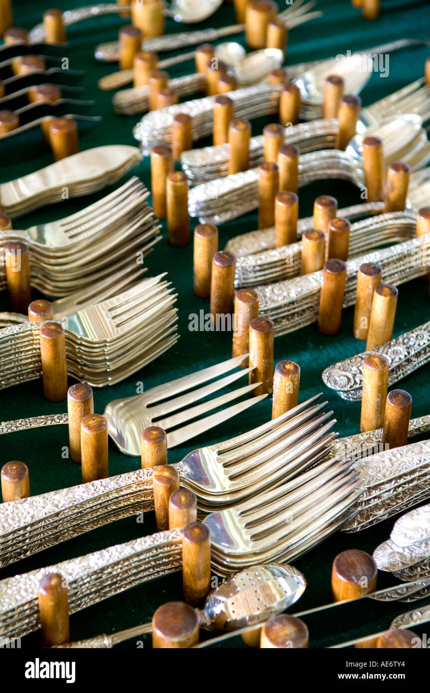 Silver spoons set hi-res stock photography and images - Alamy