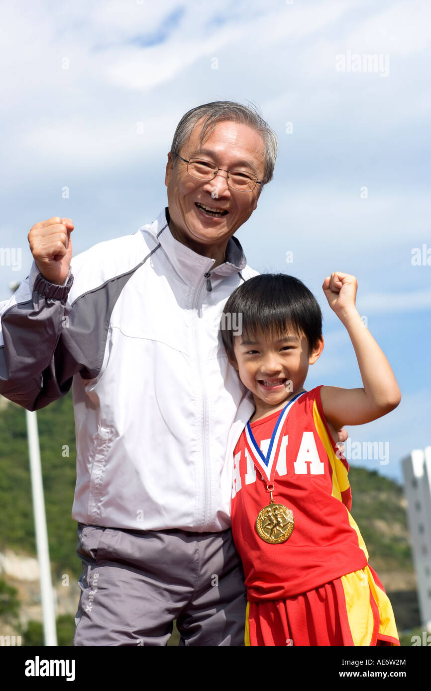 young chinese boy in national athletics kit Stock Photo - Alamy