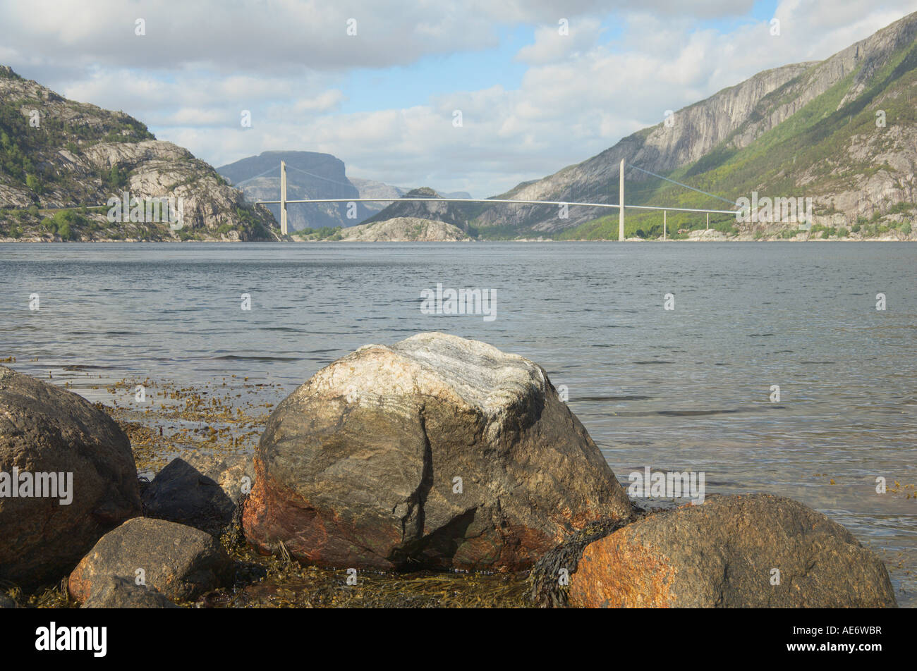Lysefjord and the Forsand bridge Stavanger Norway Stock Photo - Alamy