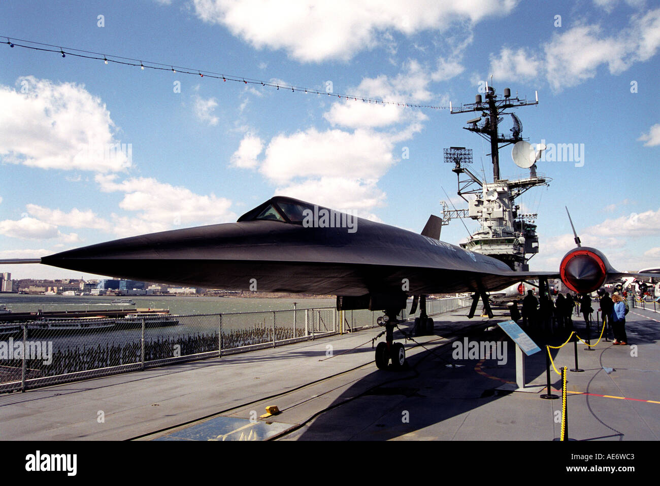 A 12 Blackbird spy plane USS Intrepid military museum New York USA ...