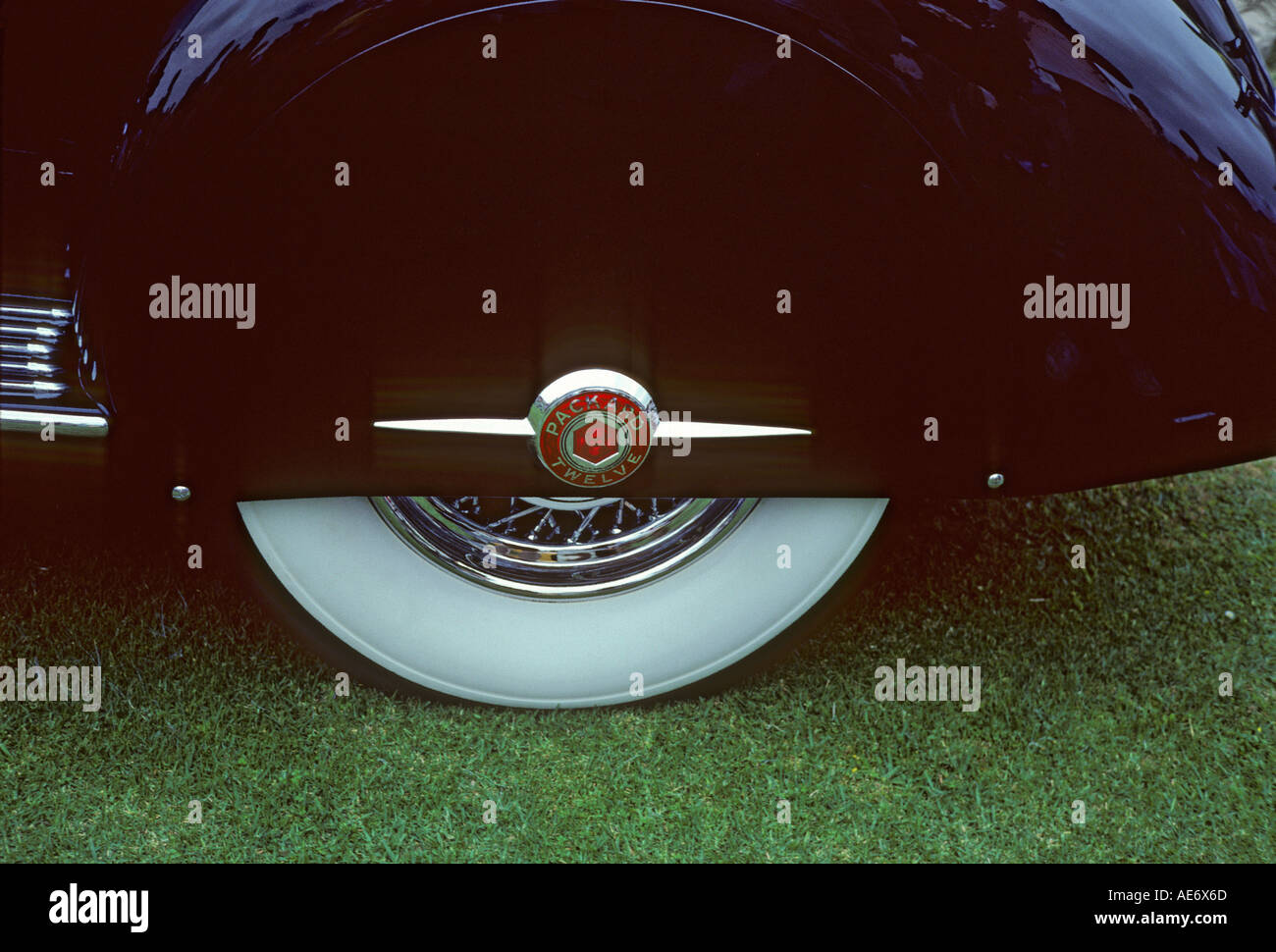 "^1930s ^Packard Twelve, rear wheel cover Stock Photo - Alamy