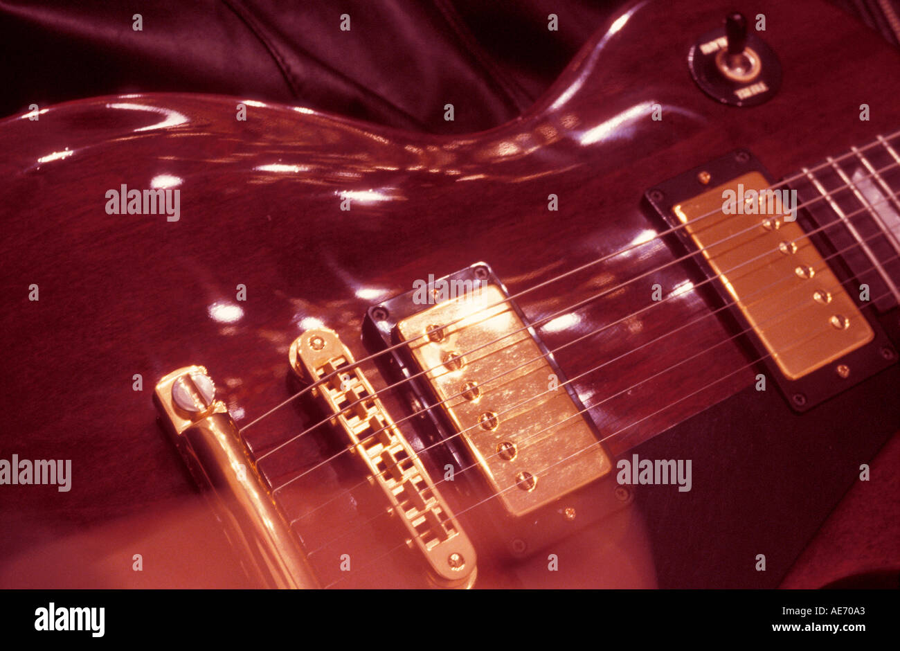 Gibson Les Paul electric guitar being played Stock Photo - Alamy