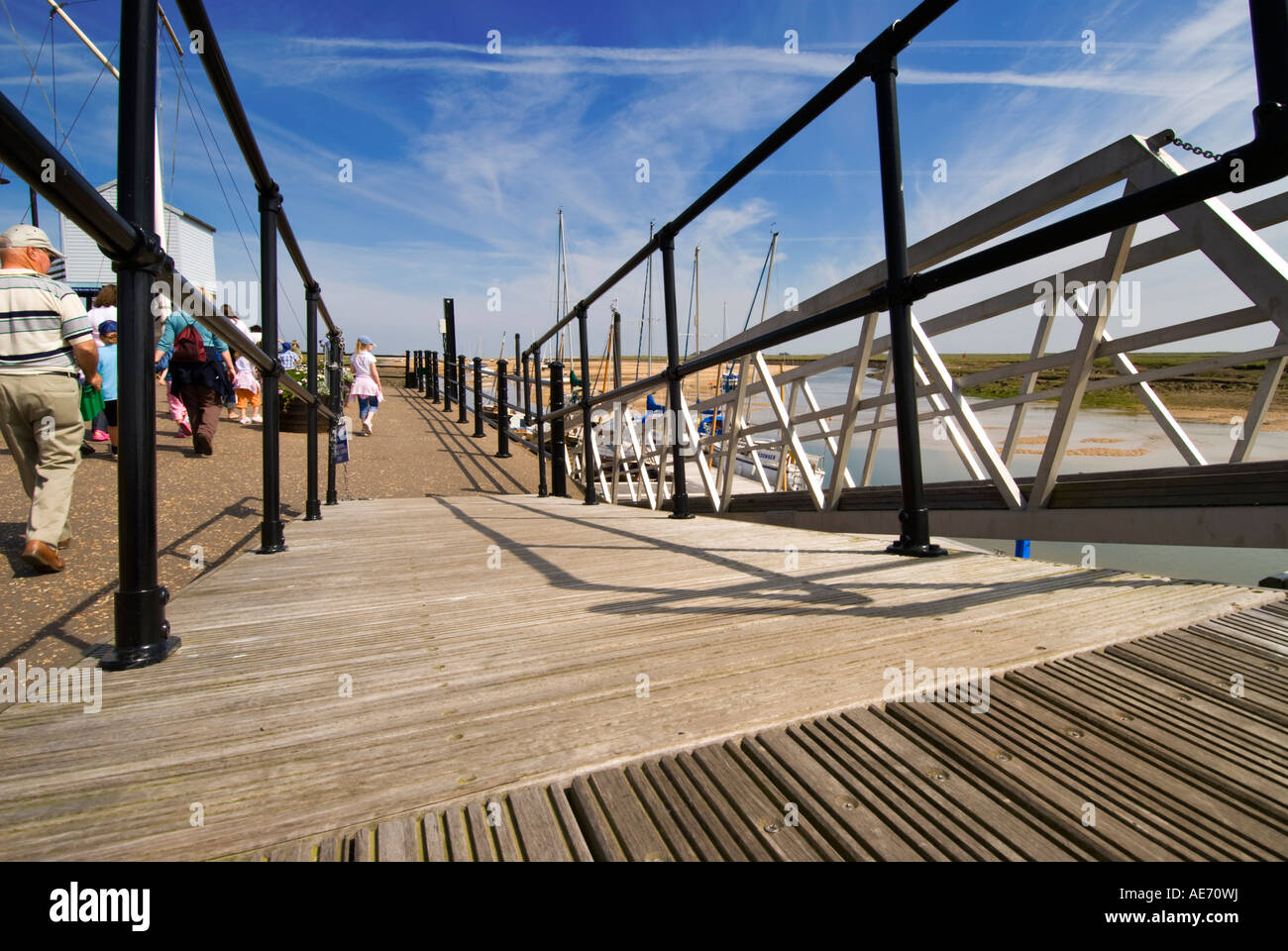 Boarding Ramp Leading Onto Quayside Harbour To Yachts Sailing Boats ...