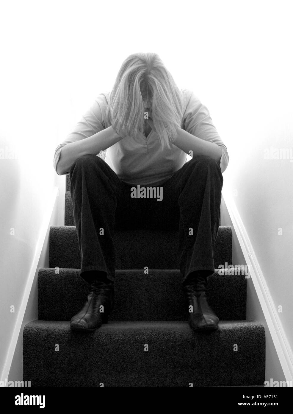 Despairing Black and White Stock Photos & Images - Alamy