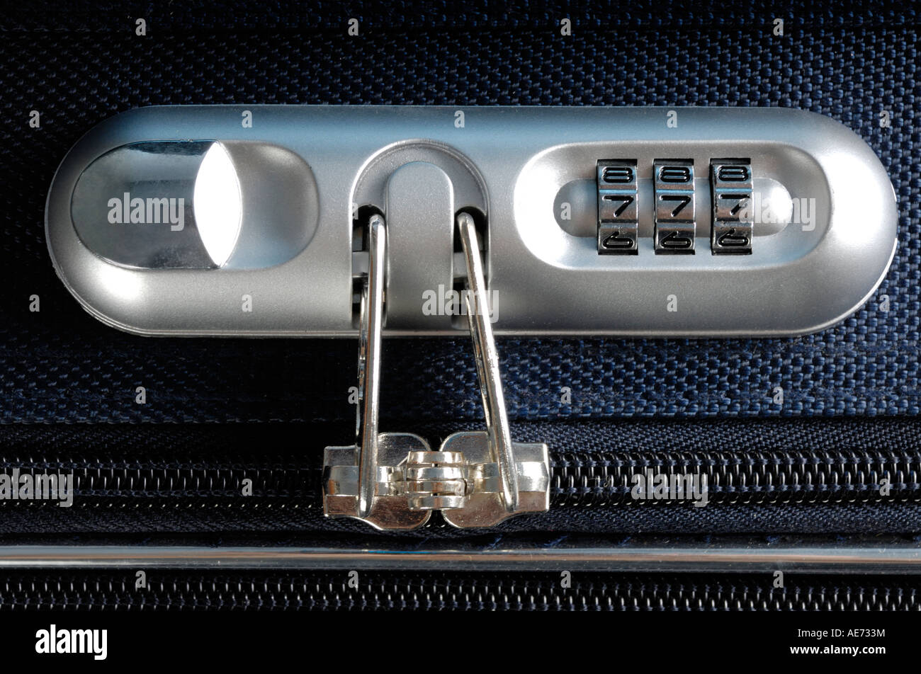 Suitcase combination lock Stock Photo - Alamy