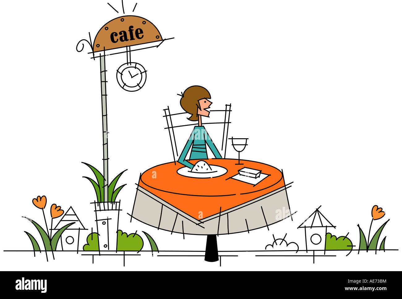 Painting of man sitting Cut Out Stock Images & Pictures - Alamy