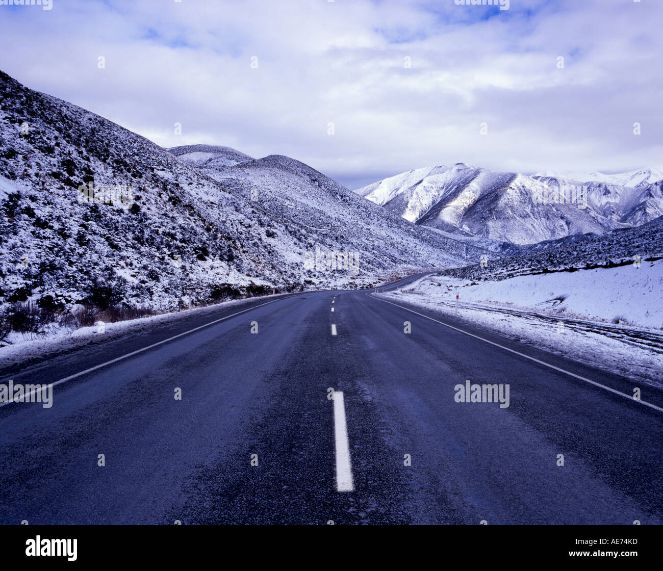 State Highway 73 over Porters Pass Canterbury South Island New Zealand ...