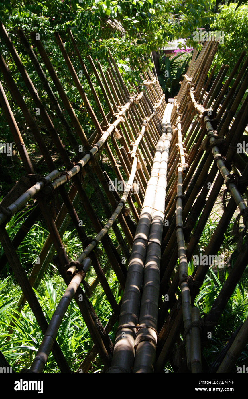 Traditional Bidayu Bamboo Footbridge Stock Photo - Alamy