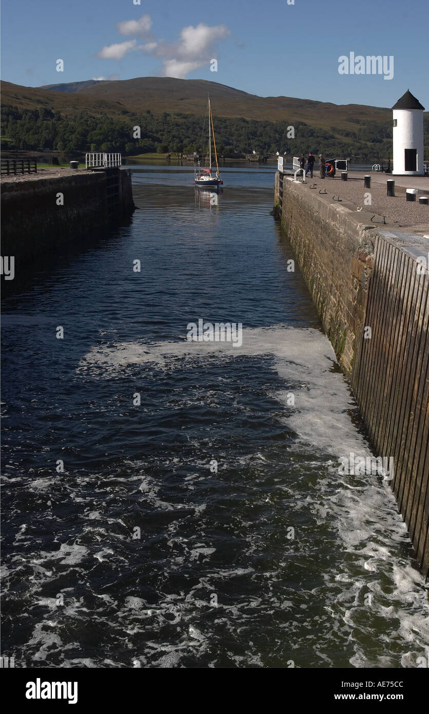 Pepper pot Lighthouse Caledonian Canal Stock Photo - Alamy