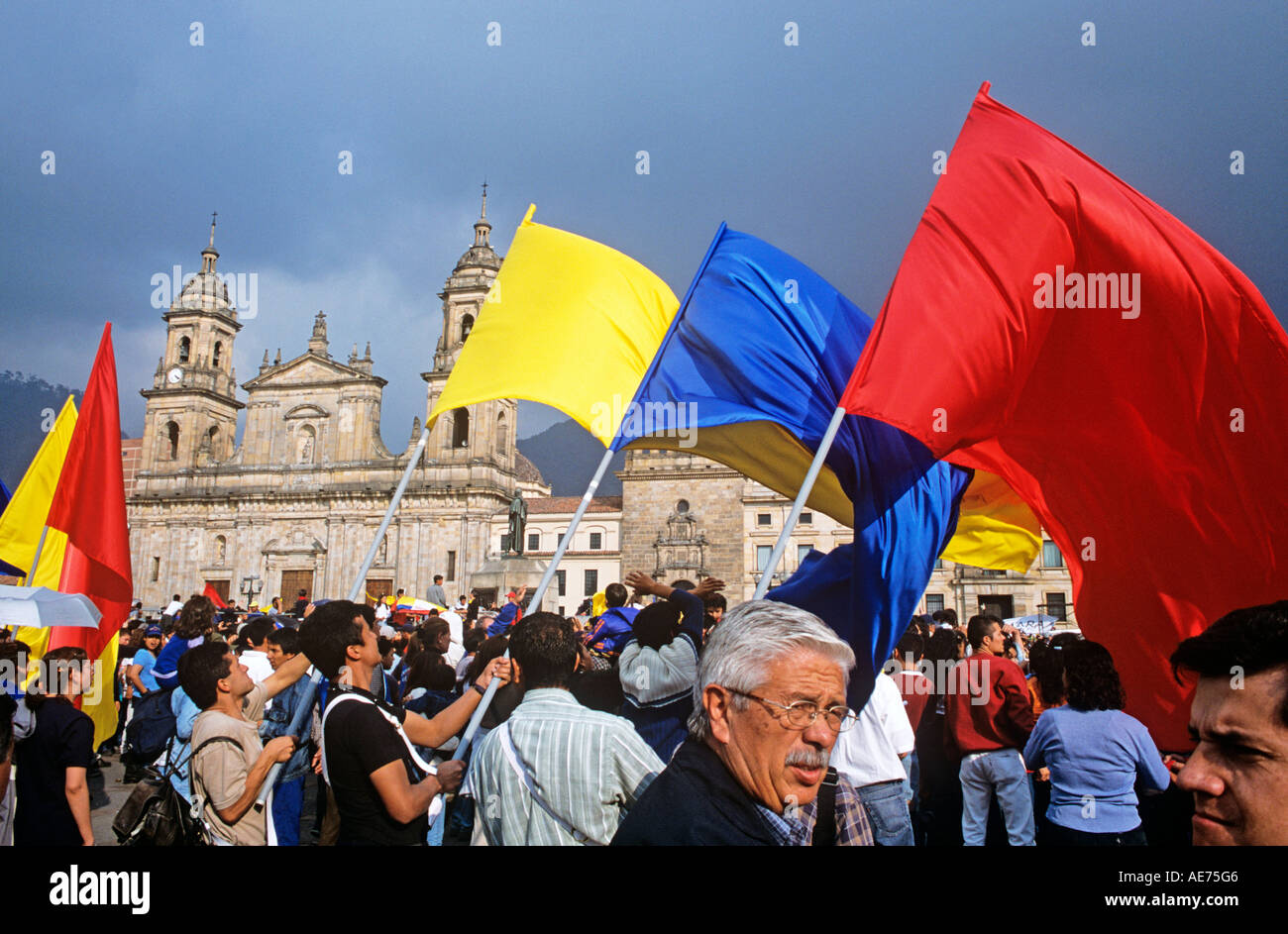 Bogota protest rally hi-res stock photography and images - Alamy