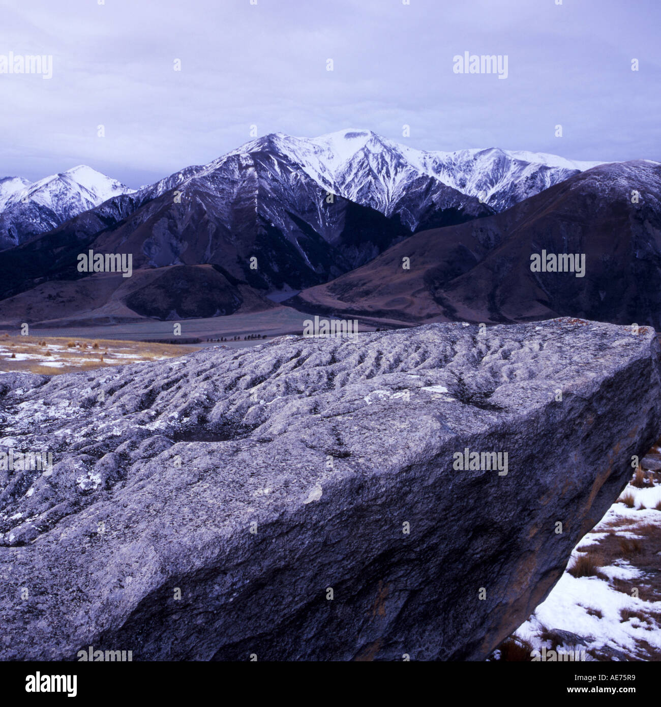 Limestone Rocks at Castle Hill Canterbury South Island New Zealand ...