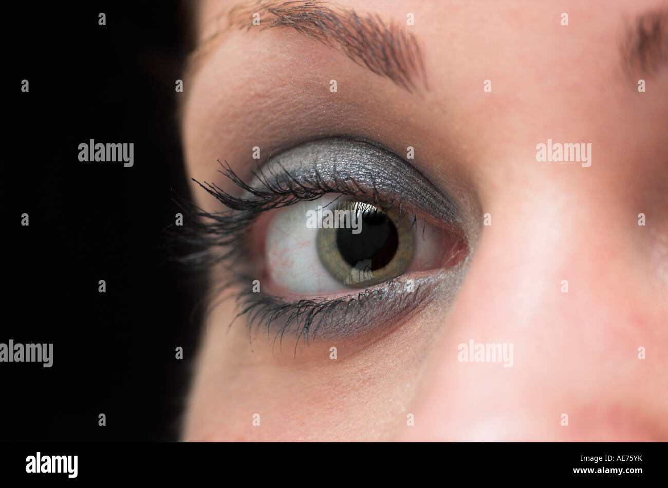 Extreme close up of womans eye with dramatic make up Stock Photo - Alamy