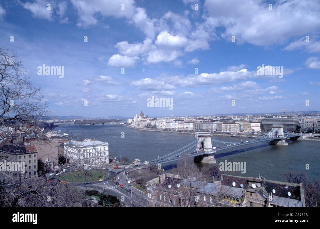 View of Buda and Pest,the old and new parts of BUDAPEST city ,with a ...