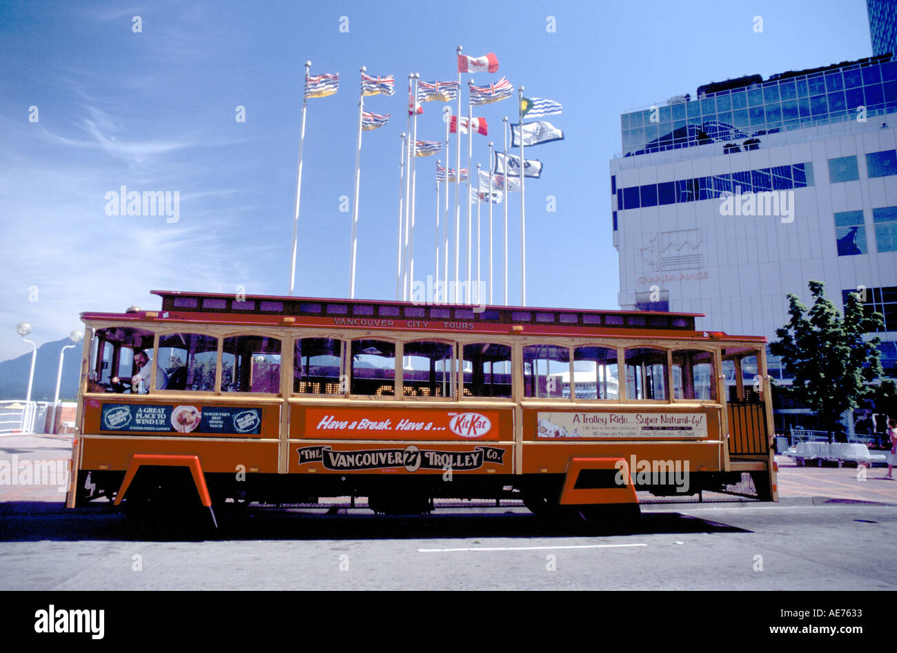 Canada Vancouver tourist city bus Stock Photo - Alamy