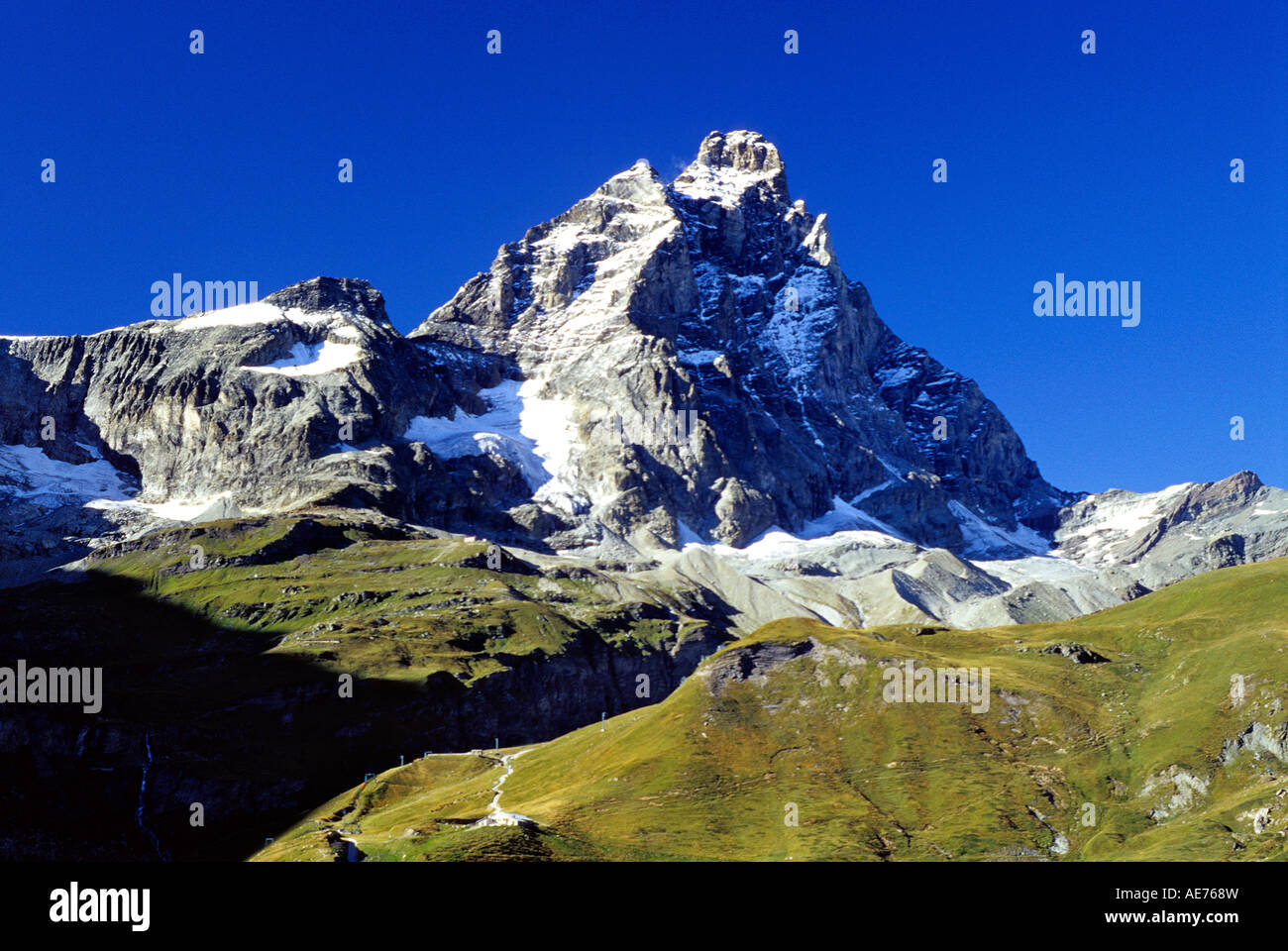 Cervino, Matterhorn mount, Mont Cervin - Alps, Italy Stock Photo - Alamy