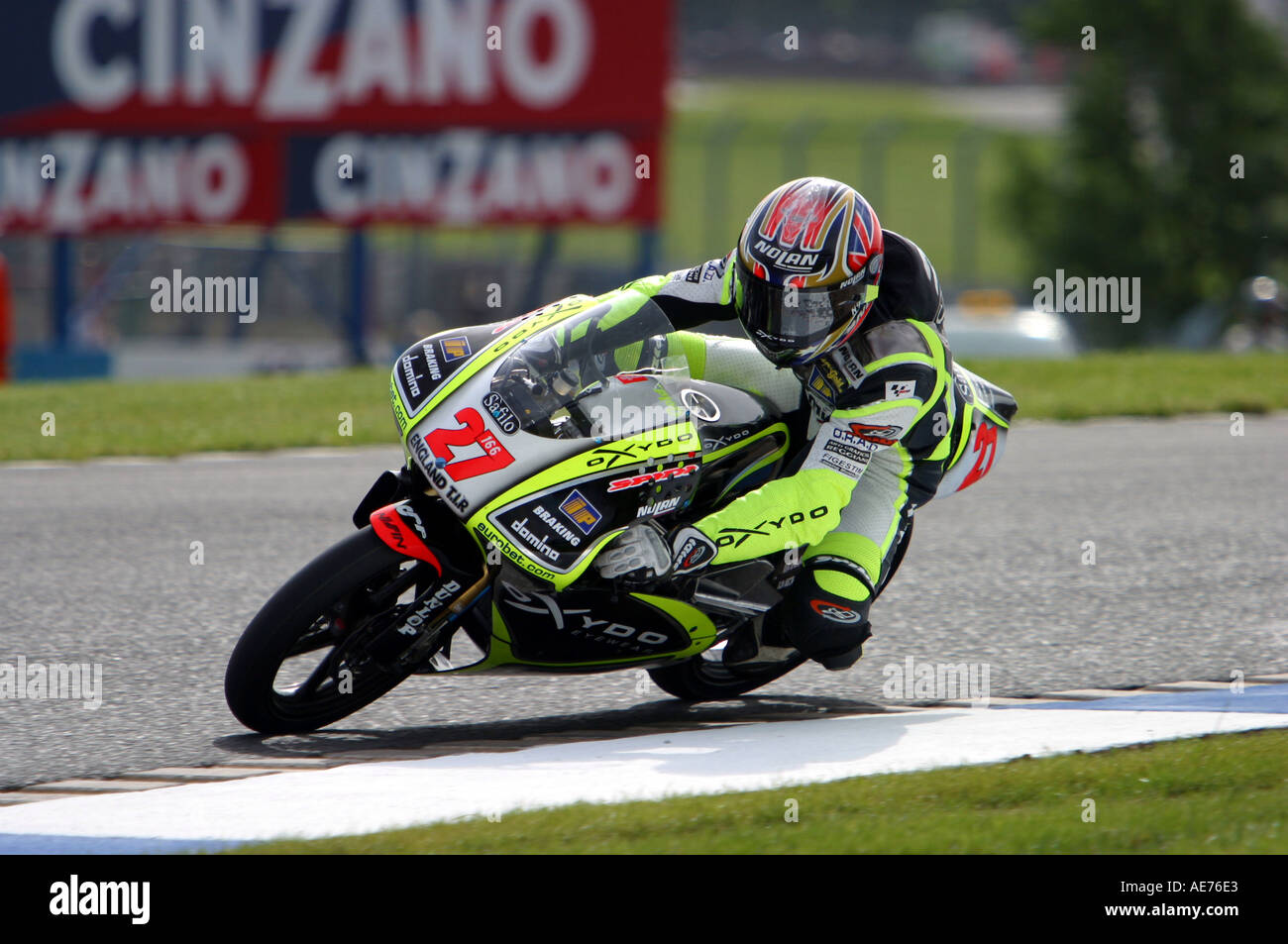 Australian motorcycle racer Casey Stoner on his 125cc Aprillia at the ...