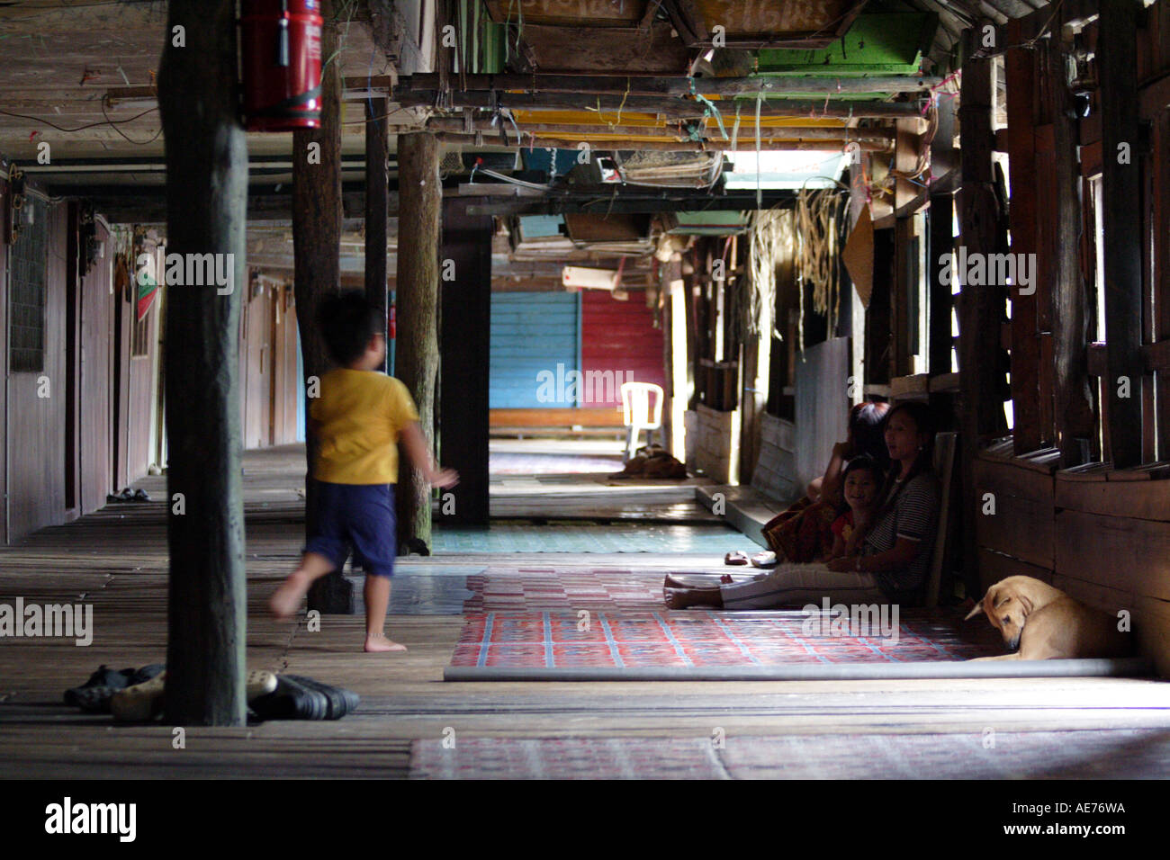 Iban longhouses hi-res stock photography and images - Alamy