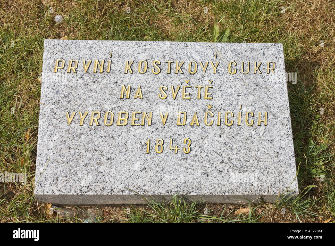 sugar cube memorial, Dacice, Southern Moravia, Czech Republic Stock ...