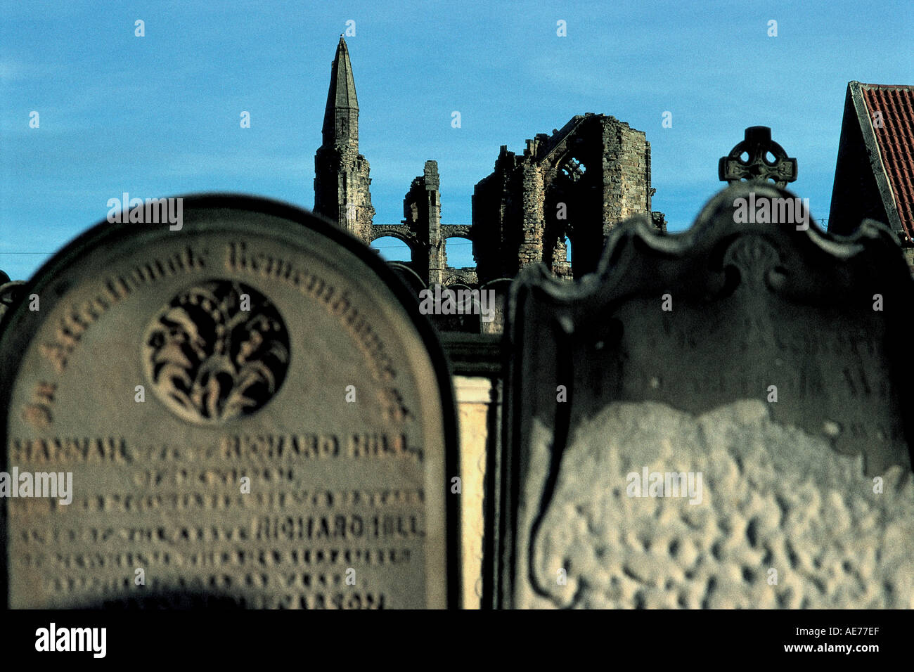 credit line mandatory John Angerson Grave yard next to whitby abbey ...