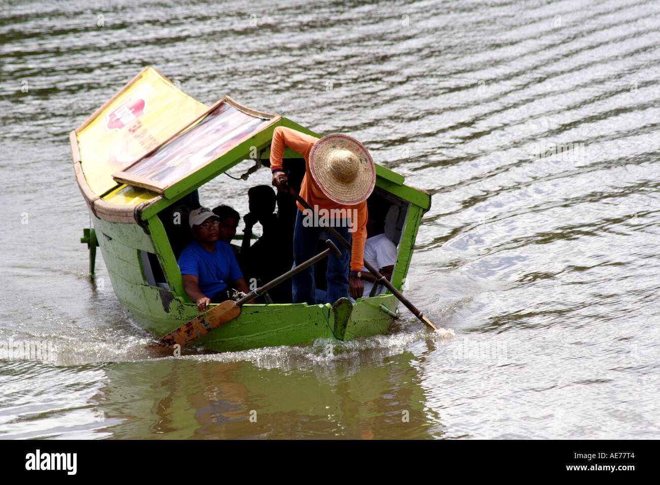 Malaysian Tambang Sampan Boat on the Sungai Sarawak River, Kuching ...