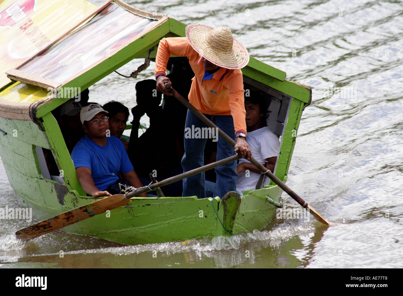 Malaysian Tambang Sampan Boat on the Sungai Sarawak River, Kuching ...