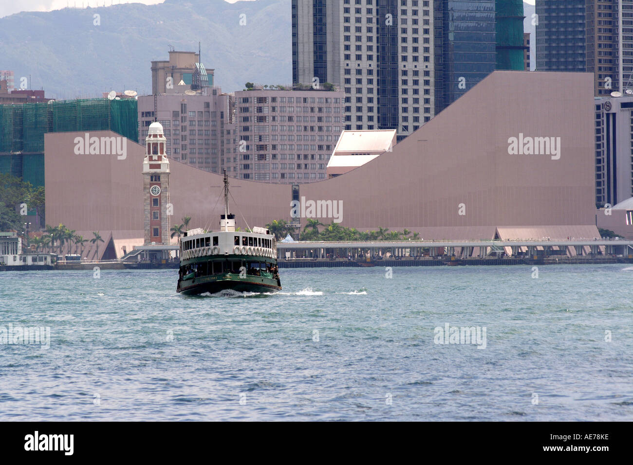 Star Ferry Sailing Away From the Docks in TST and the Hong Kong ...
