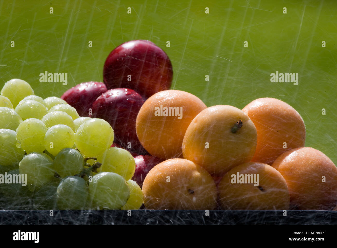 Fresh Fruit in the rain Stock Photo - Alamy
