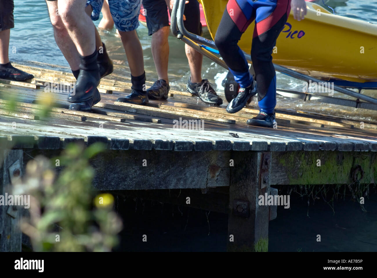 SEA SCOUTS PULLING PICO BOAT SHOREHAM BY SEA Stock Photo - Alamy