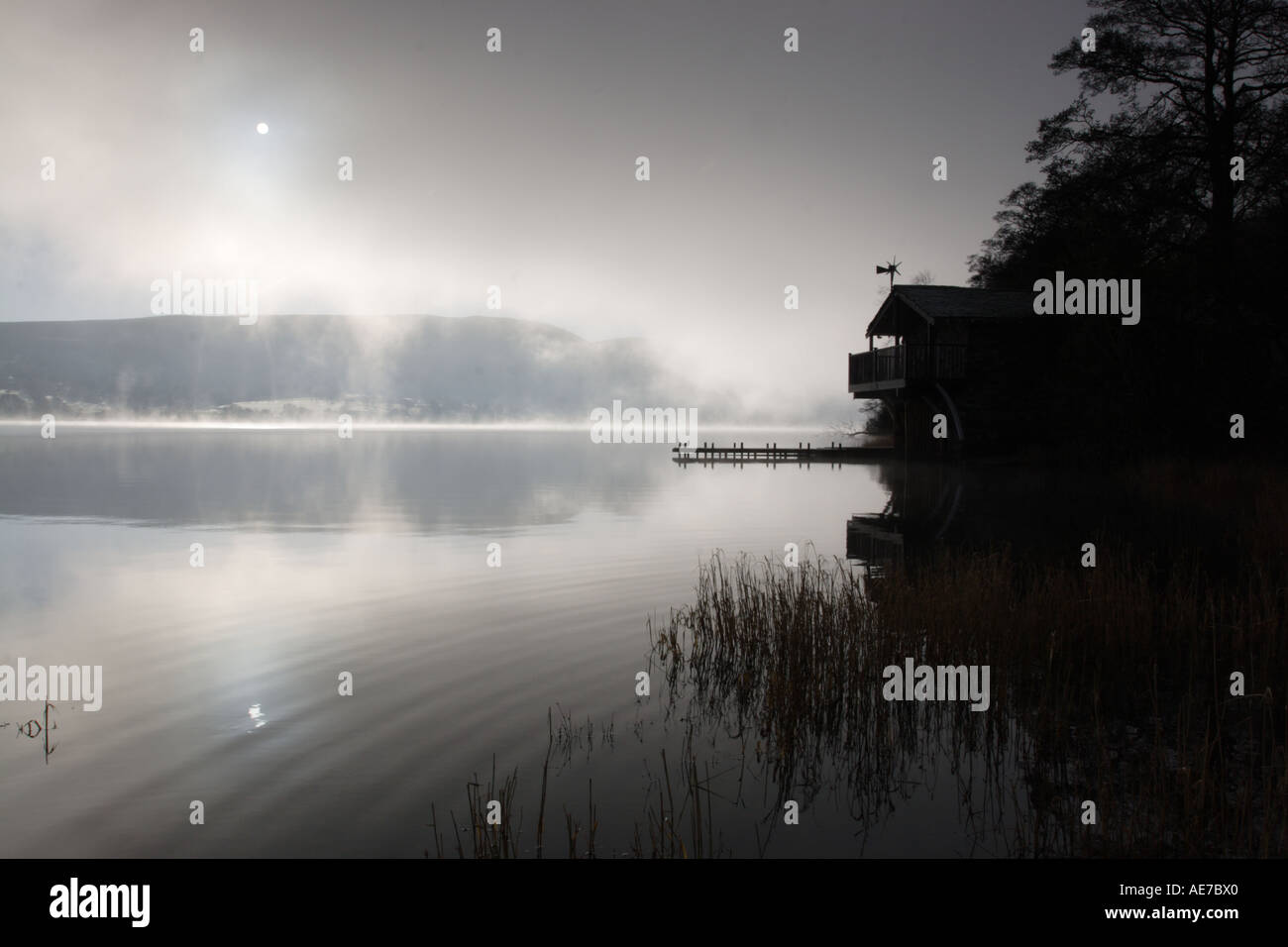 Ullswater boat house 615cpy,Cumbria, Lake district National Park, UK ...