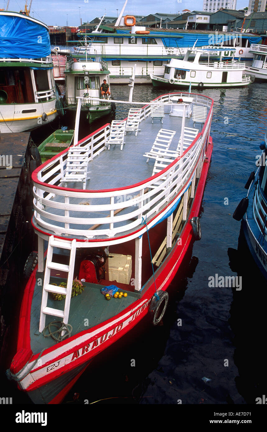 Riverboats docked in Manaus Brazil on the Amazon River Stock Photo - Alamy