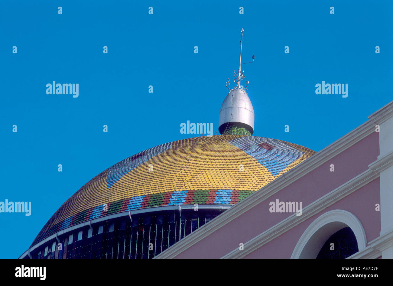 The dome on top of the Opera House in Manaus Brazil Stock Photo - Alamy