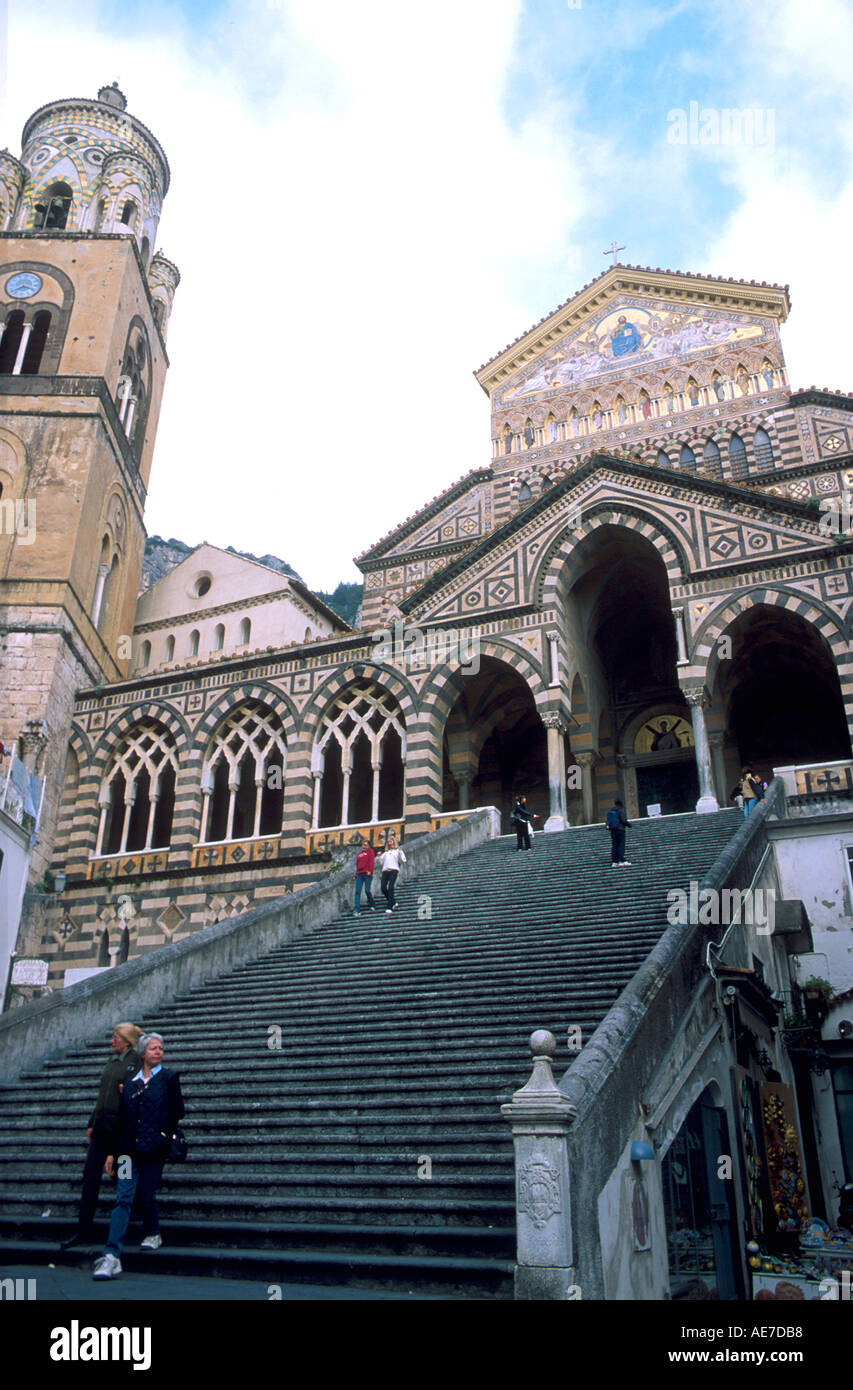 Steps of the duomo at Amalfi Italy Stock Photo - Alamy