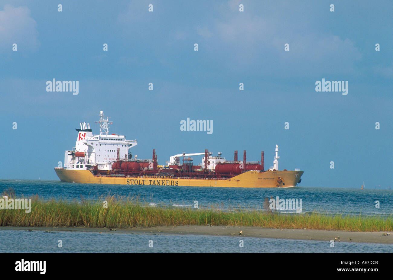 Oil tanker at Galveston Bay Texas Stock Photo - Alamy