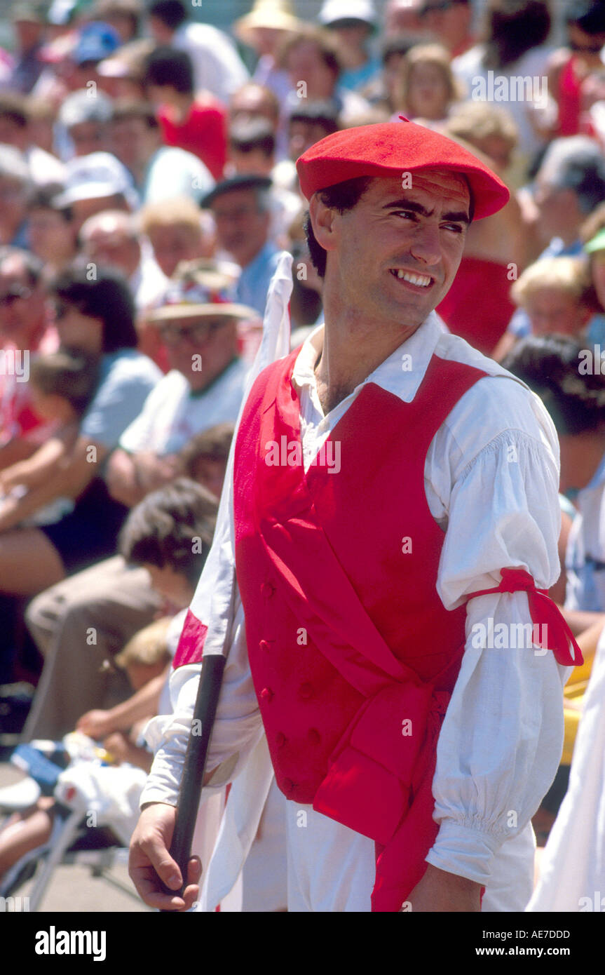 Man dressed in Basque costume at a festival in Boise Idaho Stock Photo ...