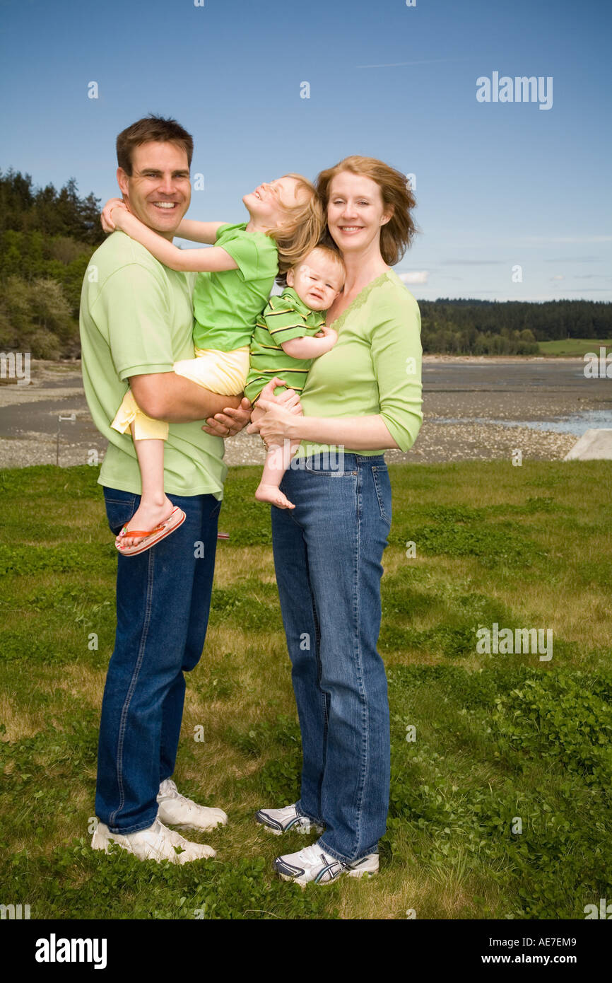 Group portrait of family together Stock Photo - Alamy