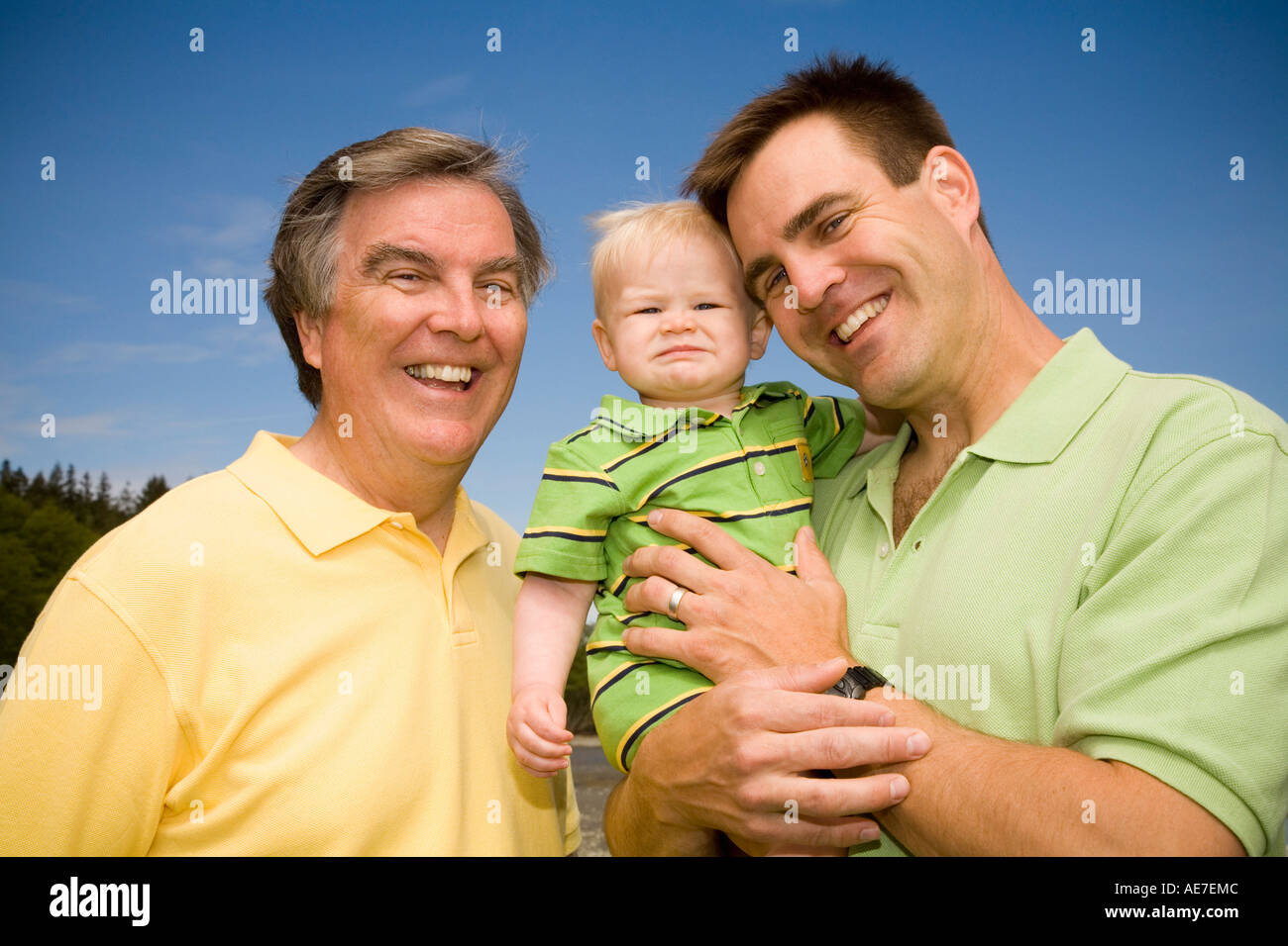 Portrait of family smiling Stock Photo - Alamy