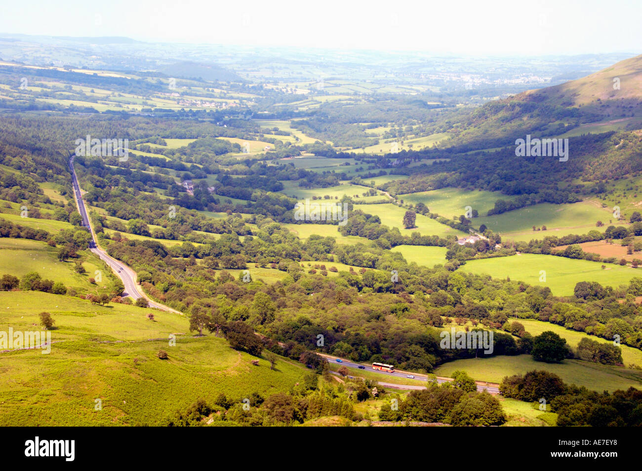 View from Fan Frynych in the Craig Cerrig Gleisiad National Nature ...